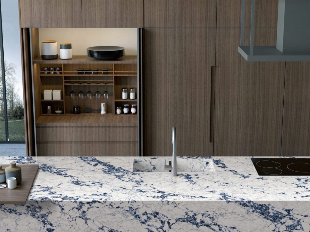 Calacatta Blue Cloud Quartz Countertops | MC Granite Nashville